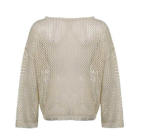 Summer Vibes Fishnet Sweater | Aesthetic Sweater