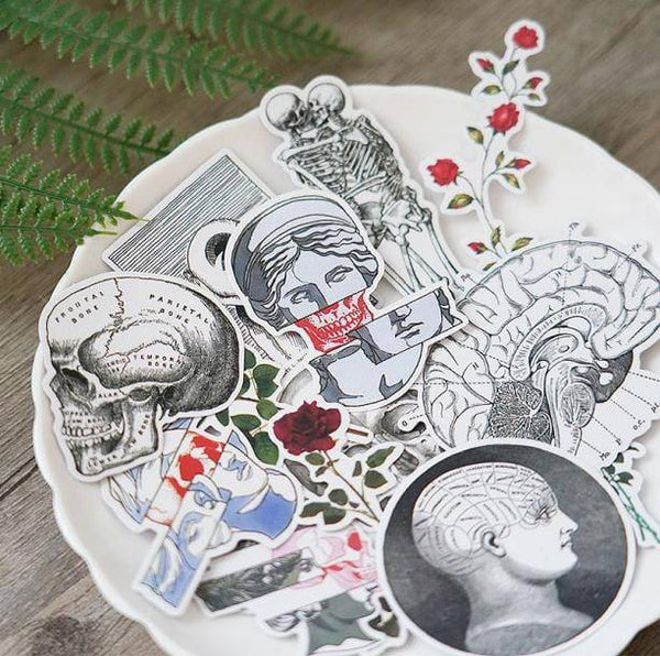 Aesthetic Death Stickers | Mini Art Prints