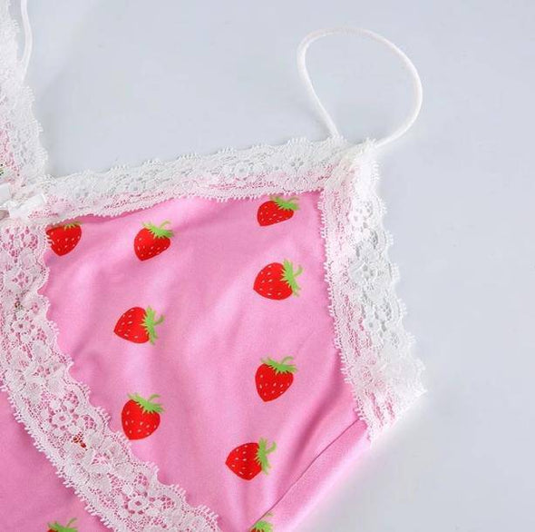 Strawberry Crop Top | Aesthetic Fashion Shop