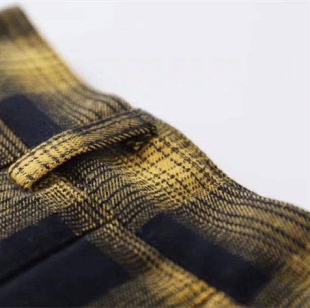 Yellow Checkered Skirt | Aesthetic Plaited Skirt