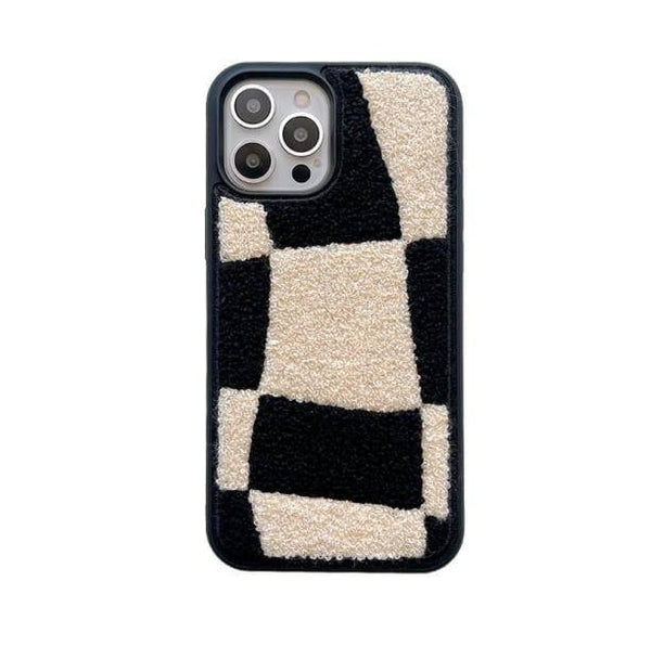 Plushy Checkered IPhone Case | Aesthetic IPhone Covers