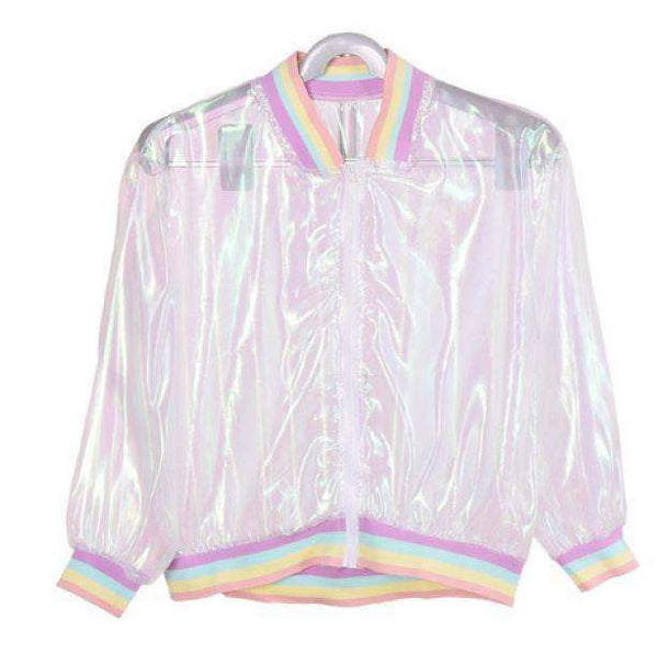 Rainbow Reflective Jacket | Aesthetic Jackets And Coats